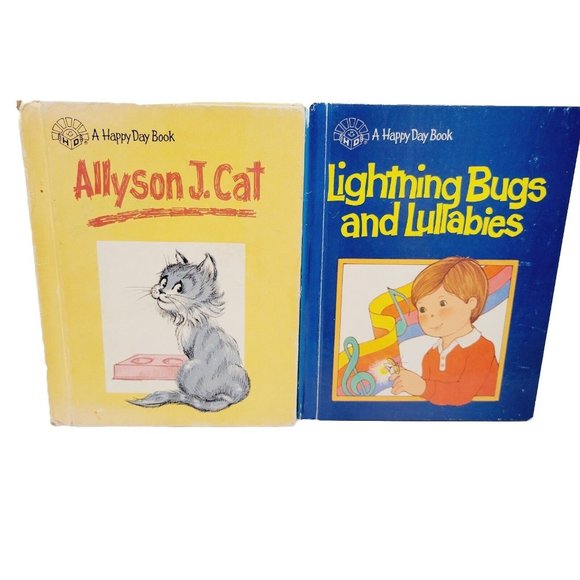 Other | 2 Vtg 8s Happy Day Books Lightning Bugs Lullabies Allyson J Cat | Poshmark
